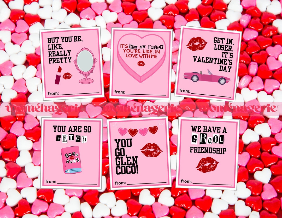 Mean Girls Valentines Cards Printable, Funny Valentine Exchange for ...