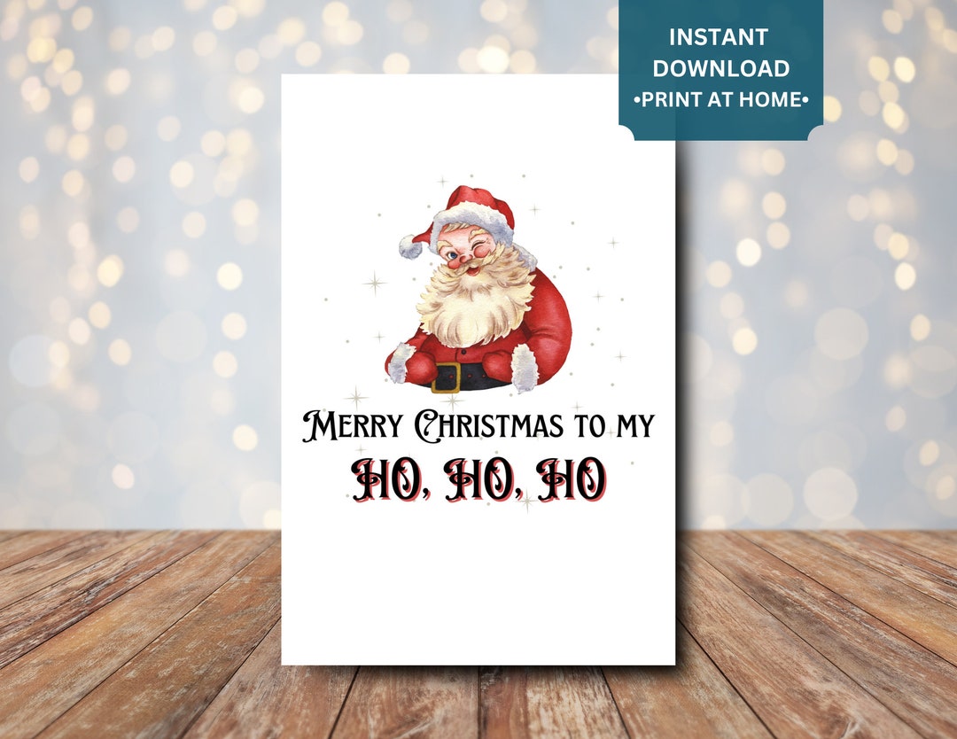Christmas Card Funny Printable, 4x6 Holiday, Envelope Template Included ...