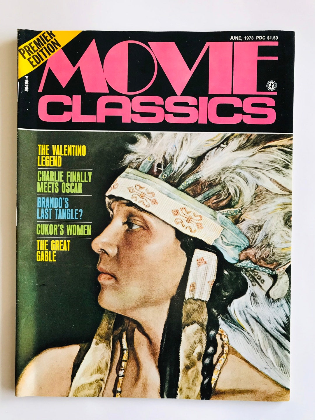 Movie Classics Vintage Movie Magazine Hollywood June 1973 Valentino ...
