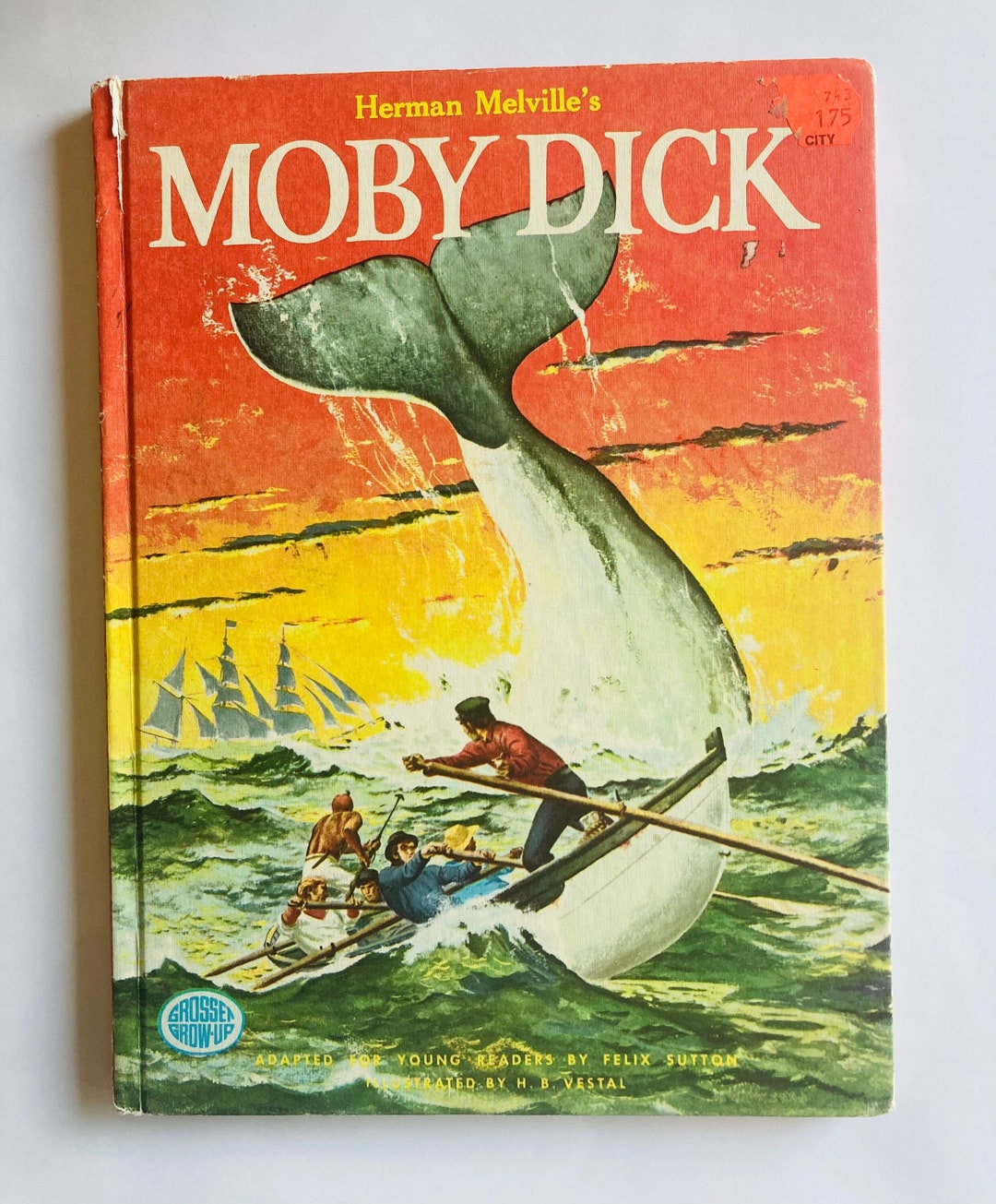 Vtg Moby Dick Herman Melville Hc Adapted For Young Readers Etsy