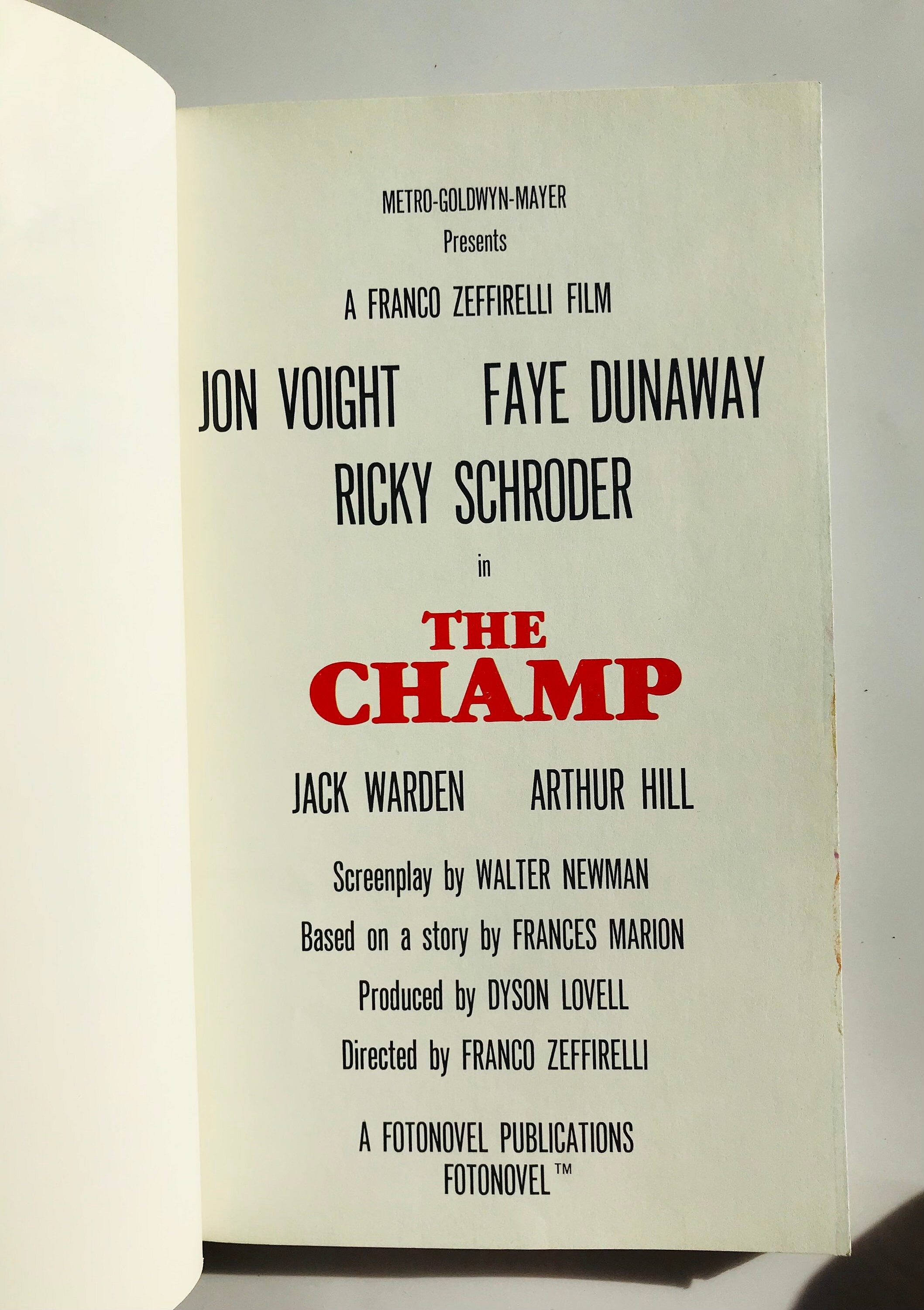 The Champ Fotonovel Ricky Schroder Faye Dunaway Jon Voight - Etsy