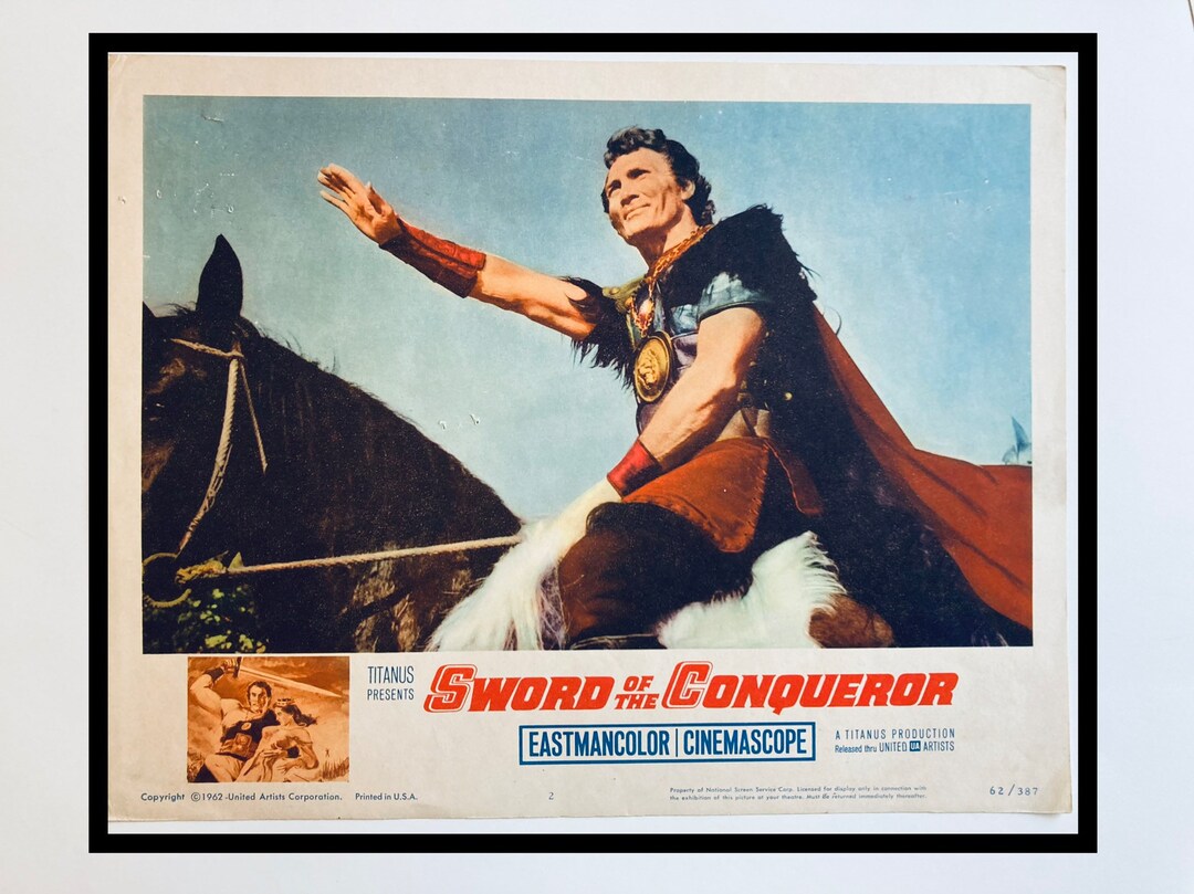 Vtg Orig Movie Theater Lobby Card Sword of the Conqueror 1962 Jack ...