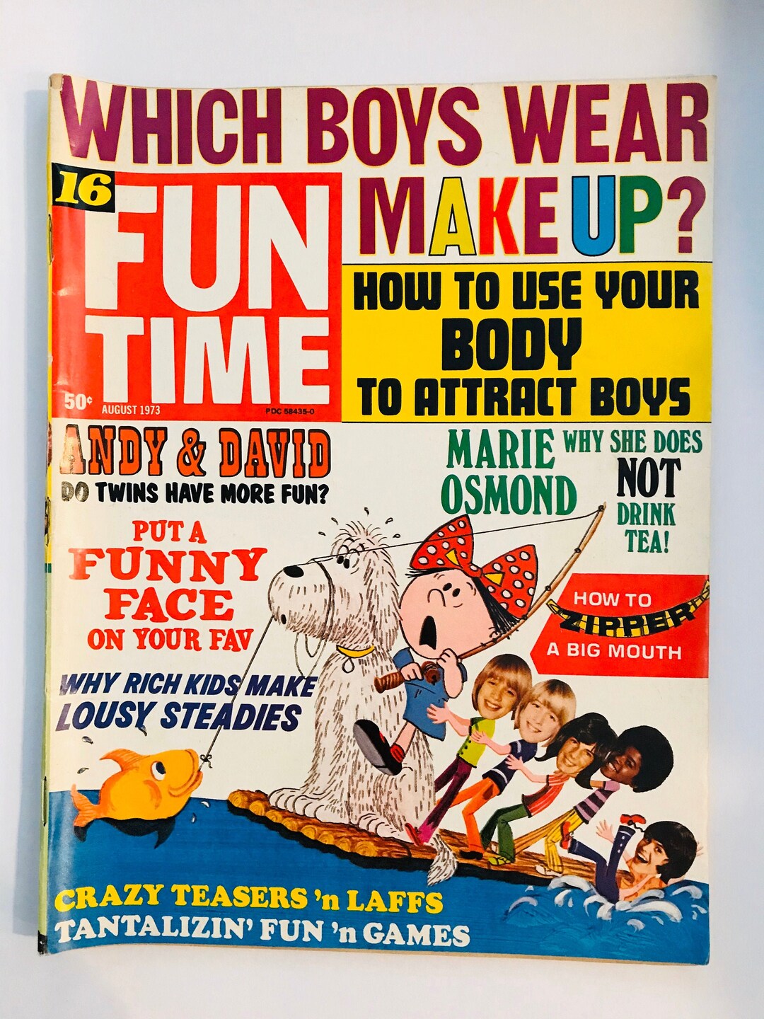 16 Magazine Fun Time 1973 Puzzles Games Comics Stories Osmonds - Etsy