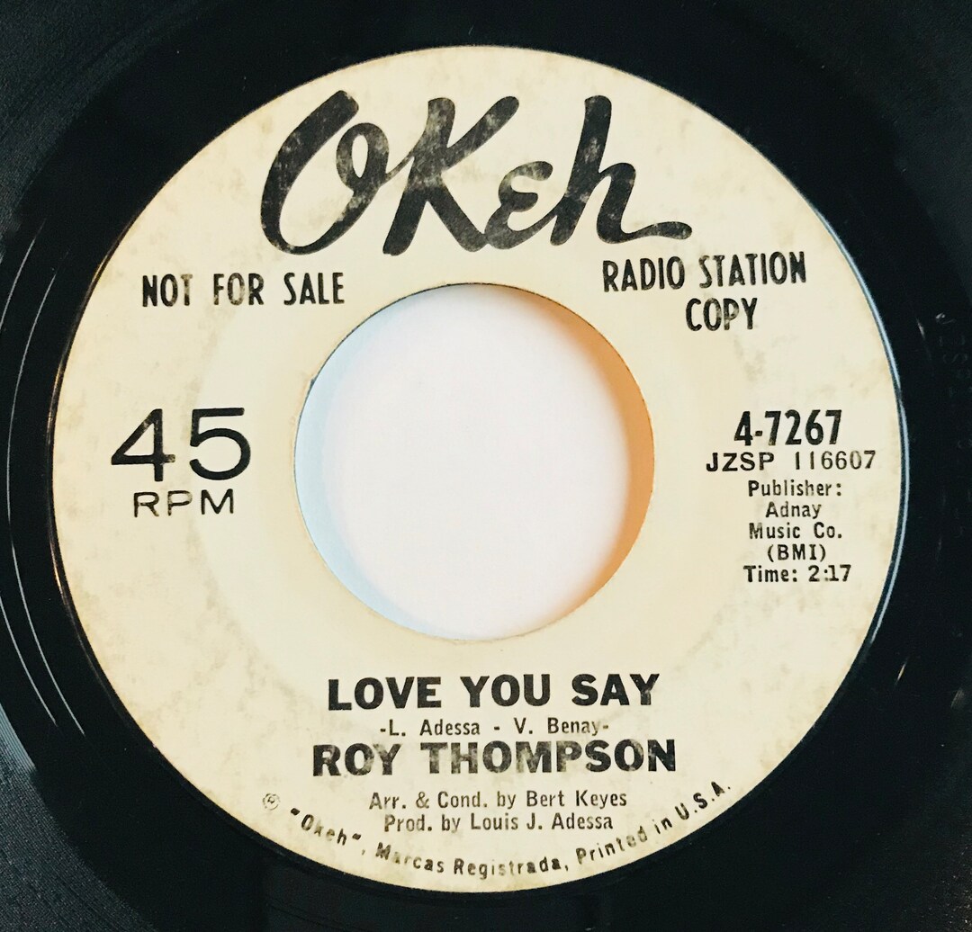 Roy Thompson Sookie Sookie Love You Say Northern Soul Promo 45 VG - Etsy