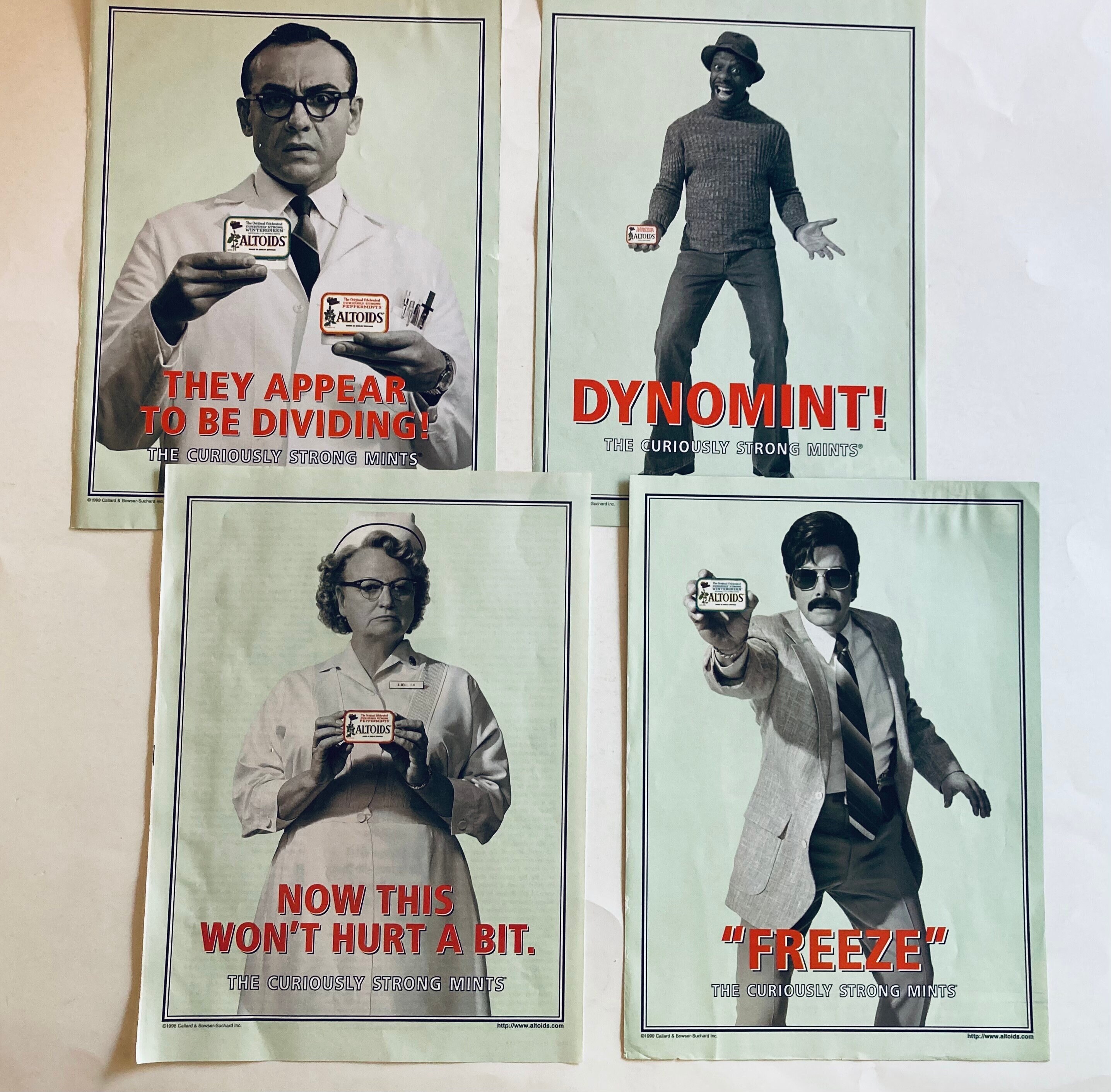 Vintage 1990s Altoids Mints Print Ads Lot of 4 JJ Good Times Dynomint ...