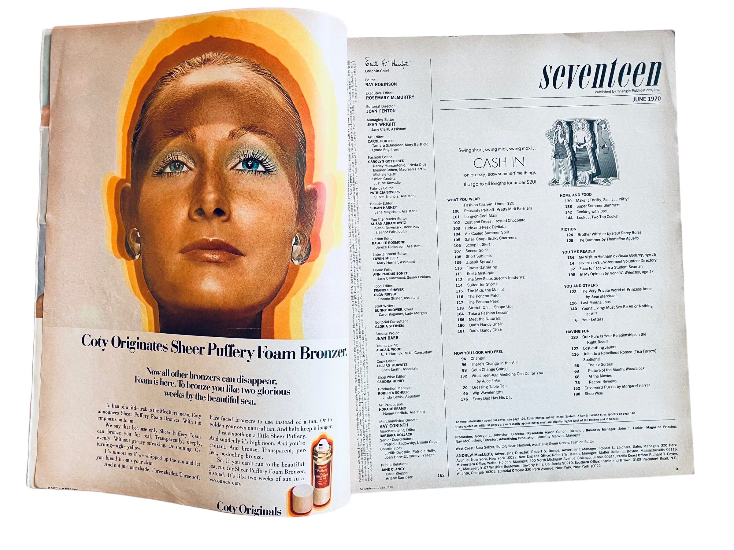 Vtg Seventeen Magazine June 1970 Great Ads 1970s Fashion Teens - Etsy