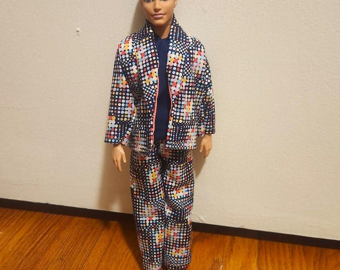 Handmade Doll Clothes- Suit Jacket, Pants, and Shirt Fits 12" Male ...