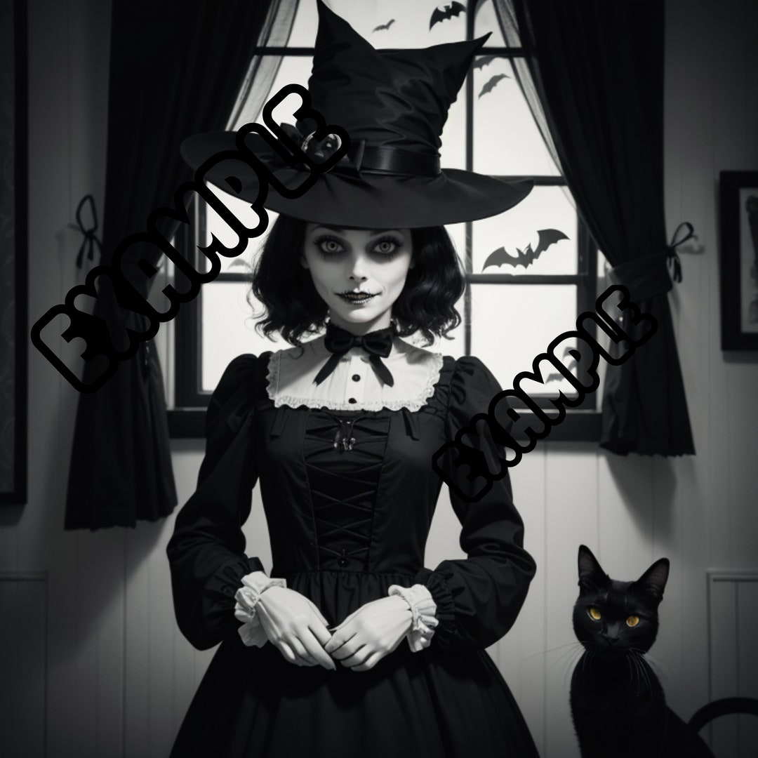 Halloween Digital Art Print – Spooky Wall Decor, Graphic Tee Designs ...