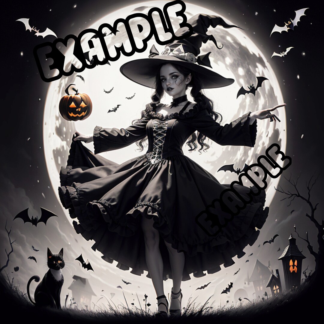Halloween Digital Art Print – Spooky Wall Decor, Graphic Tee Designs ...