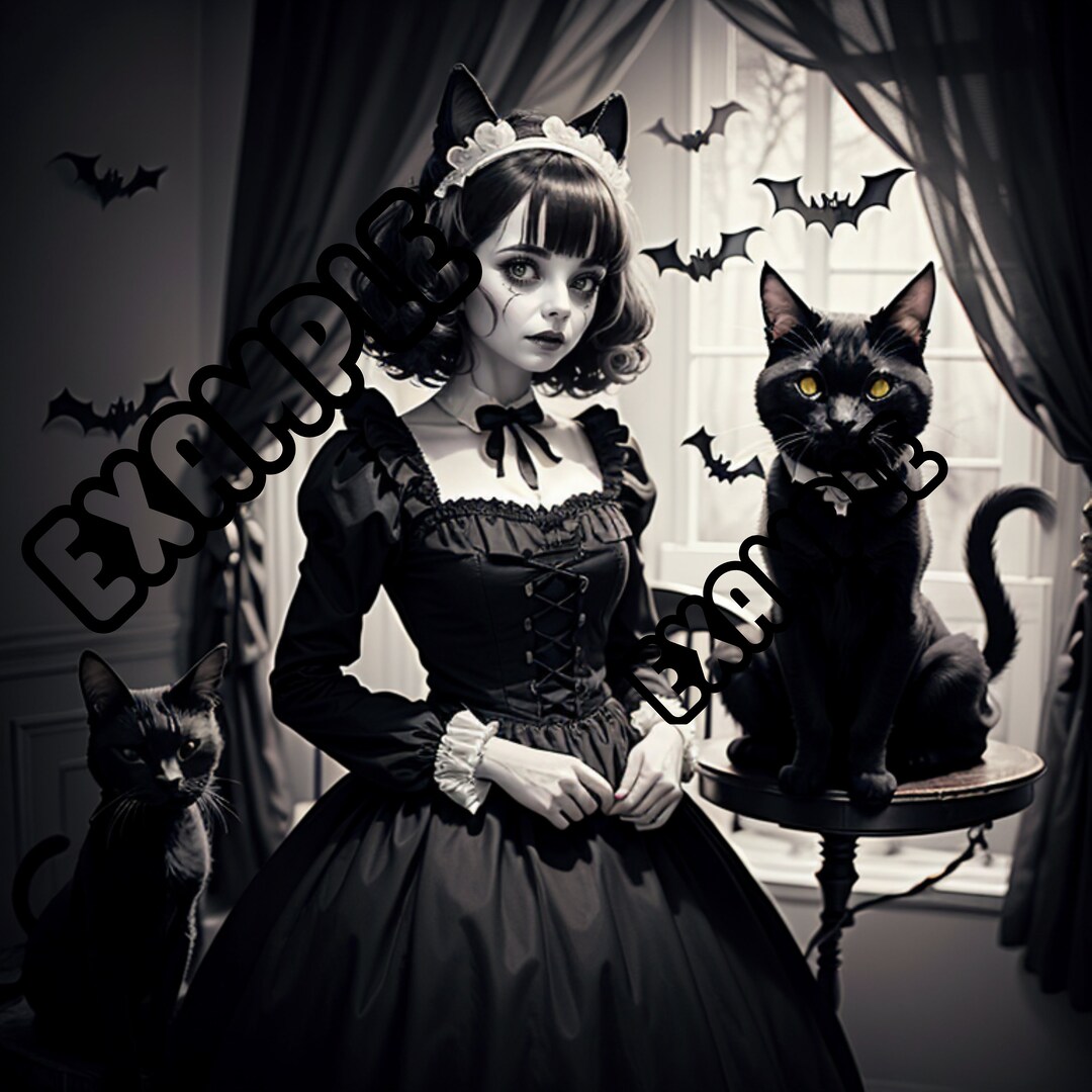 Halloween Digital Art Print – Spooky Wall Decor, Graphic Tee Designs ...