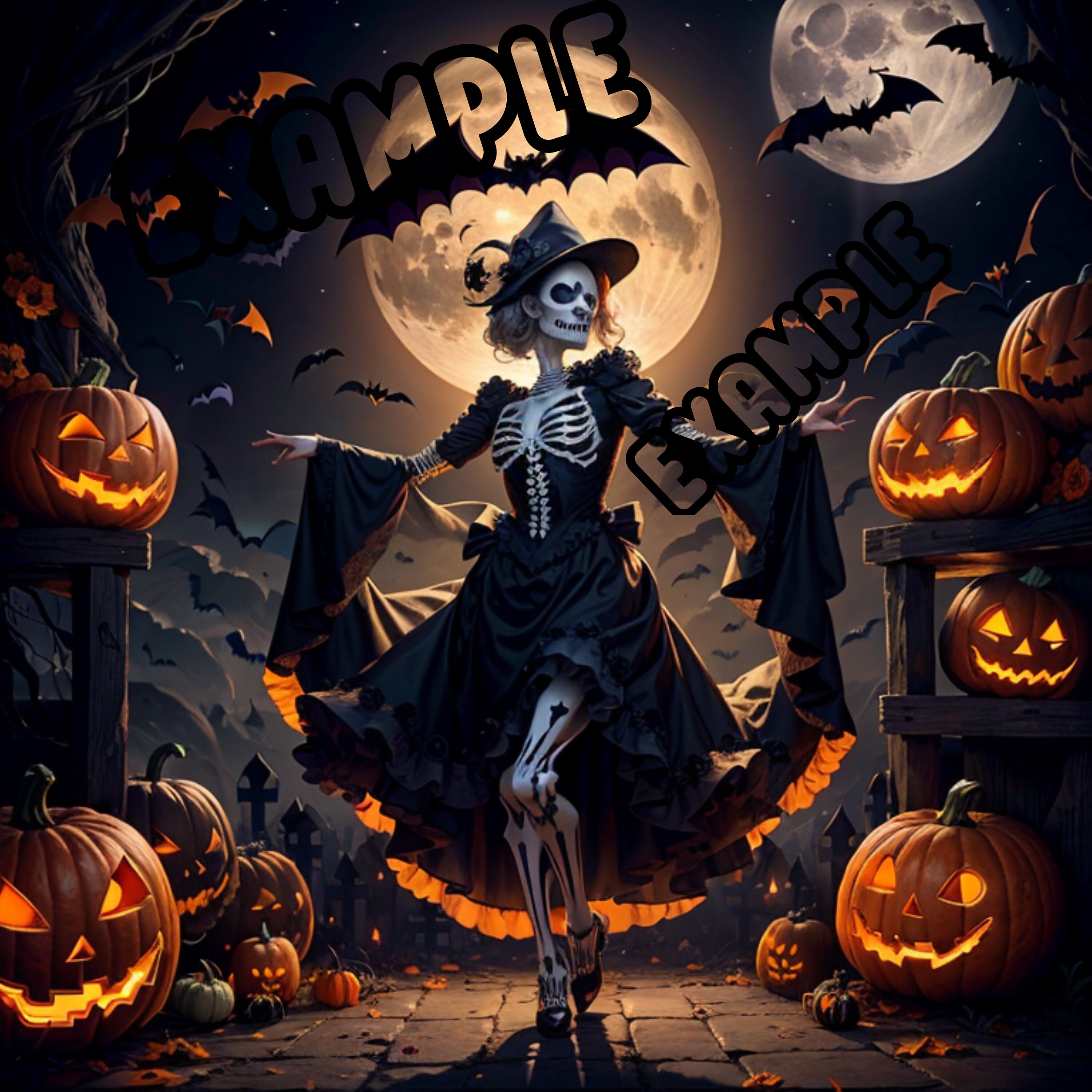 Halloween Digital Art Print – Spooky Wall Decor, Graphic Tee Designs ...