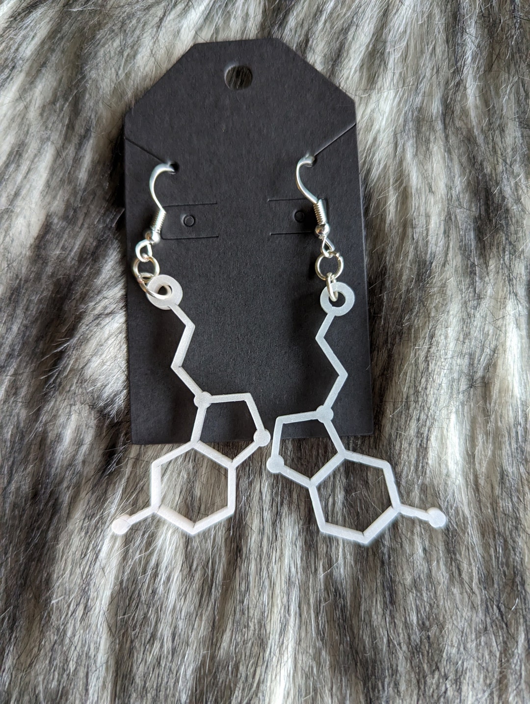 Serotonin Molecule Earrings - Etsy