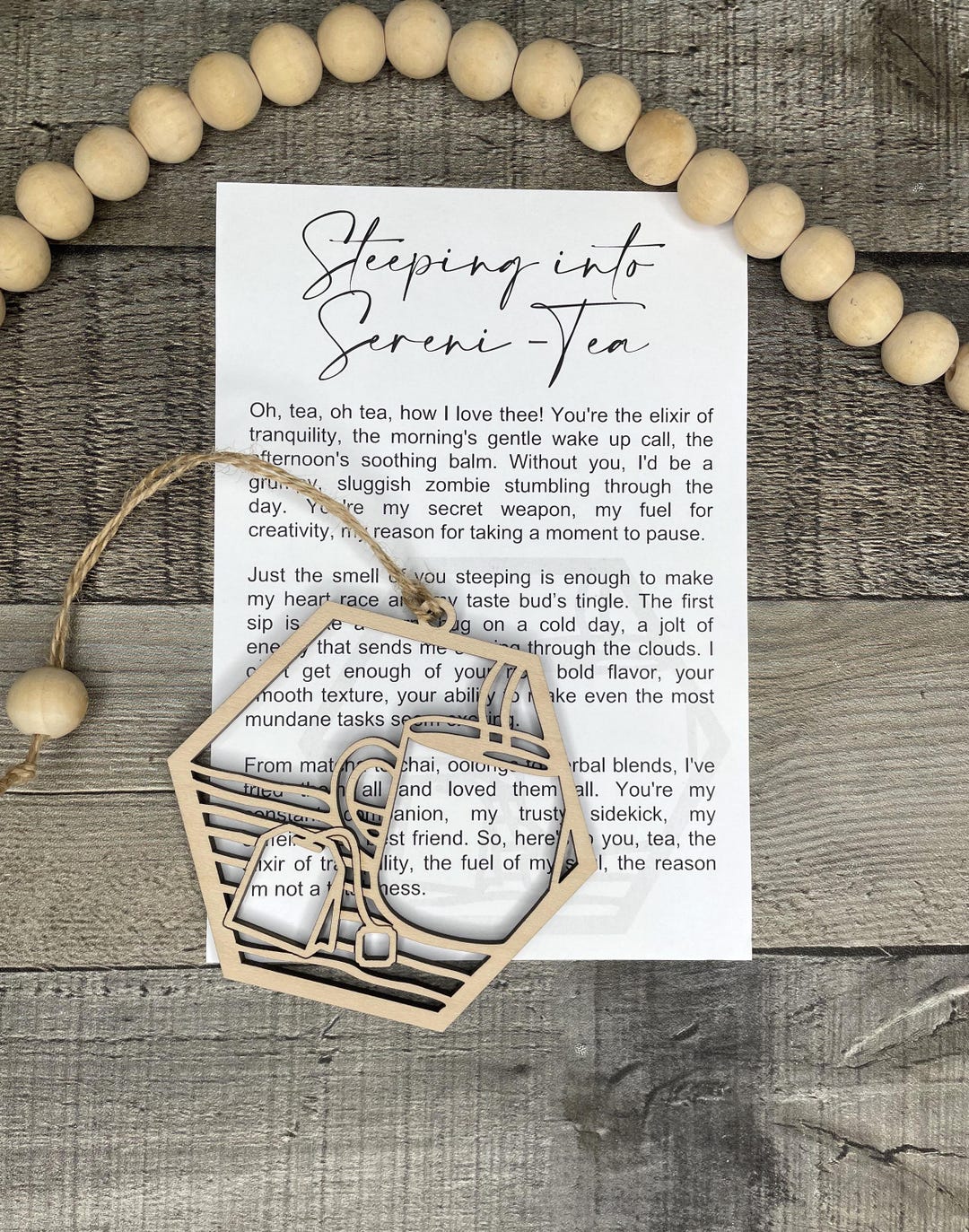 Steeping Into Sereni-tea Tea Lover Ornament - Etsy