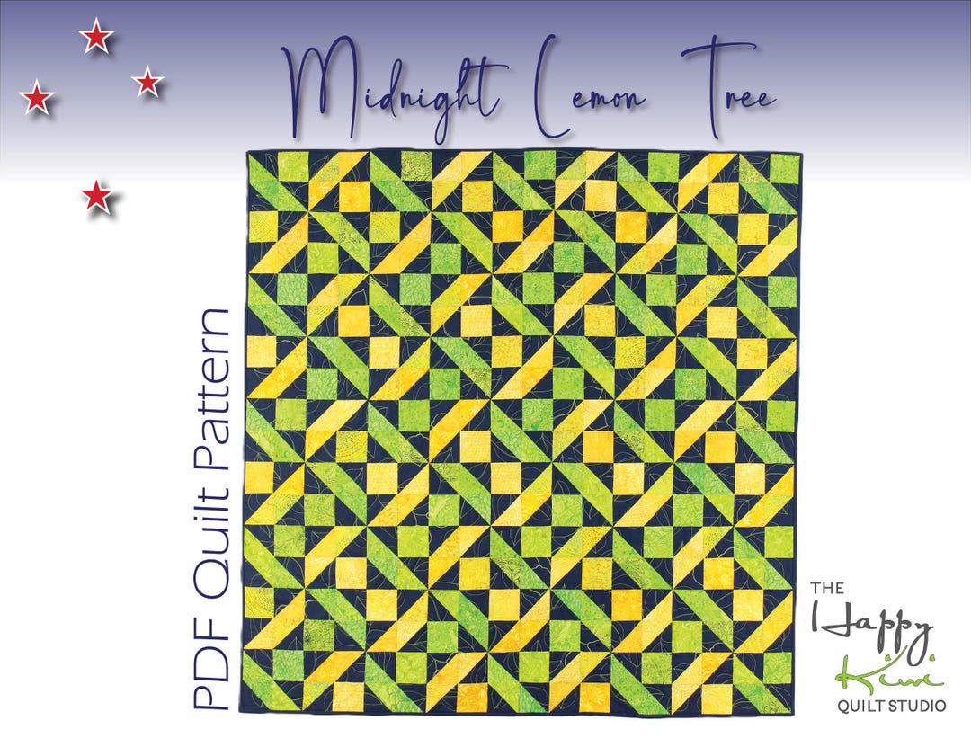 Midnight Lemon Tree Quilt Pattern - Etsy