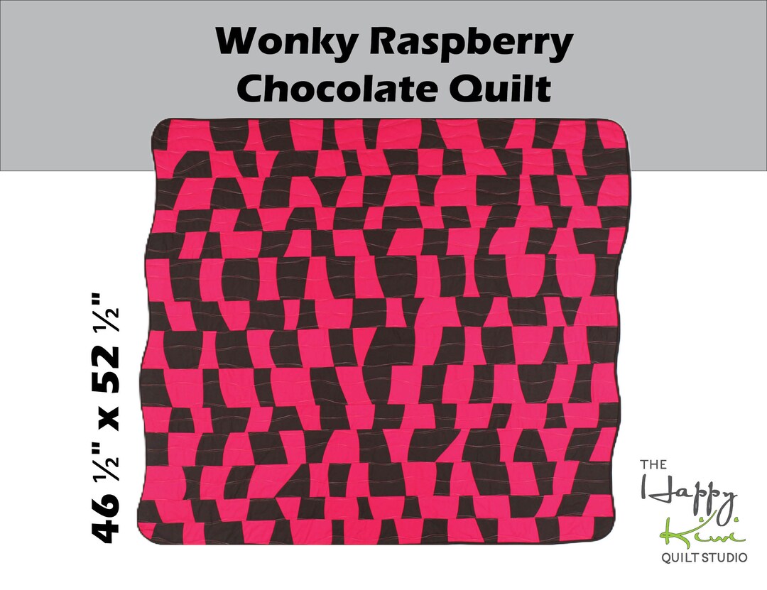 Wonky Raspberry Chocolate Quilt - Etsy