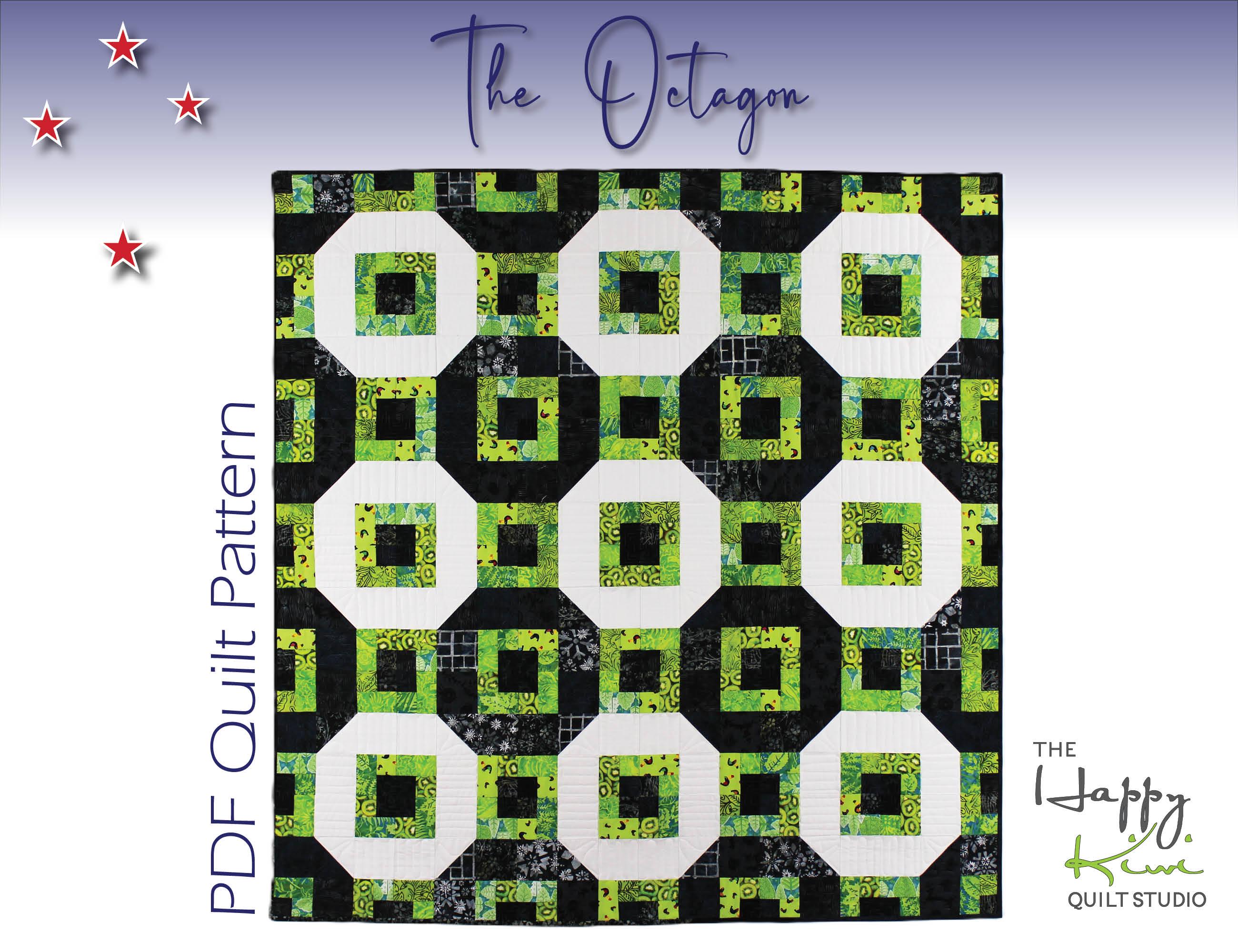 The Octagon Quilt Pattern PDF | Modern Geometric Quilt Design for ...