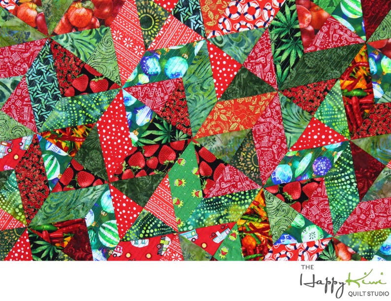 Chevron Reboot Quilt Pattern: Green & White Modern Design (PDF Instant ...