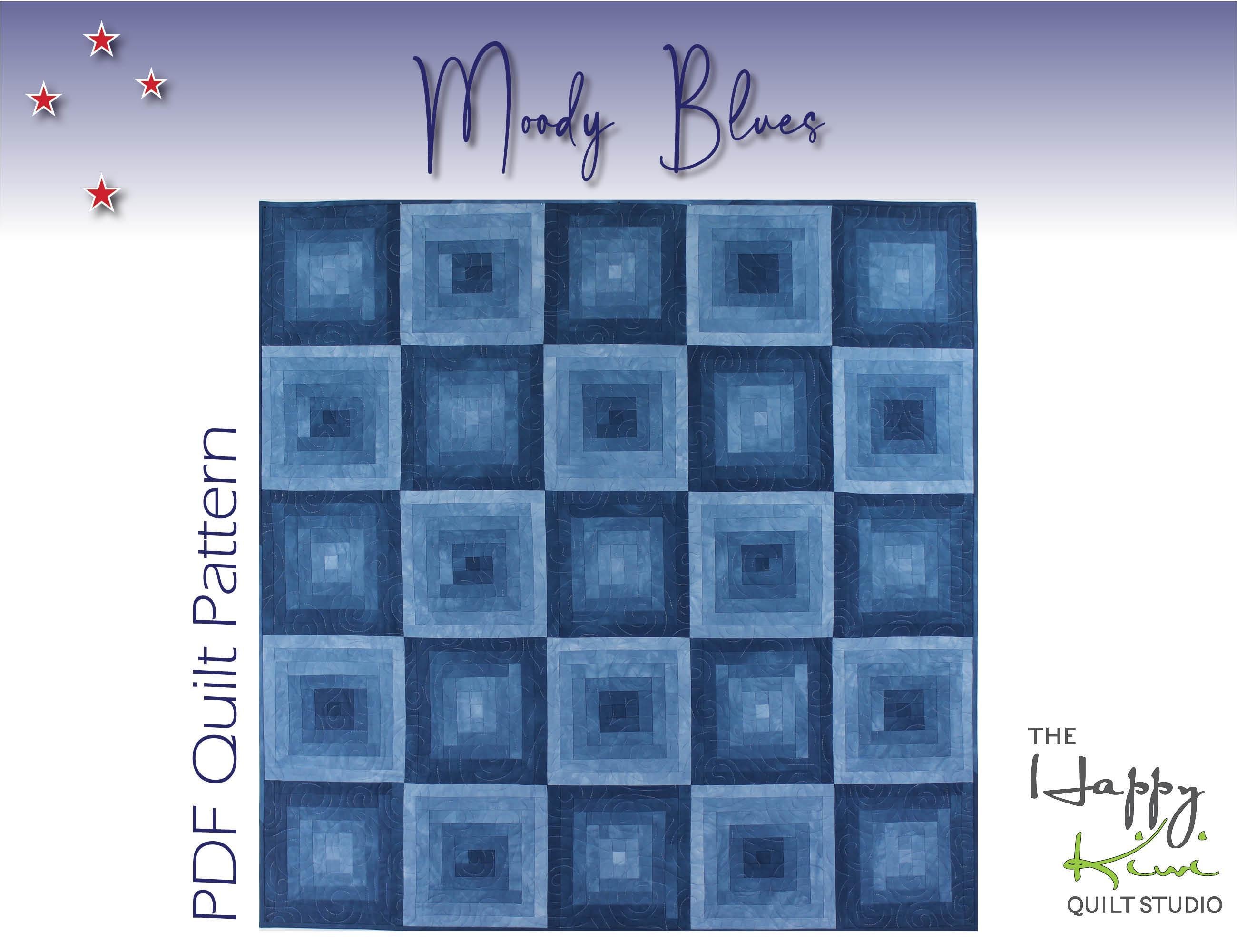 Moody Blues Quilt Pattern: Modern Design, Easy Instructions, & Digital ...