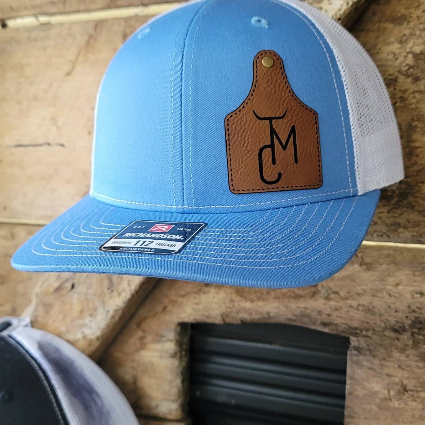 Cow Tag Patch Hat, Richardson 112 Hats, Customized Hats, Custom Leather ...