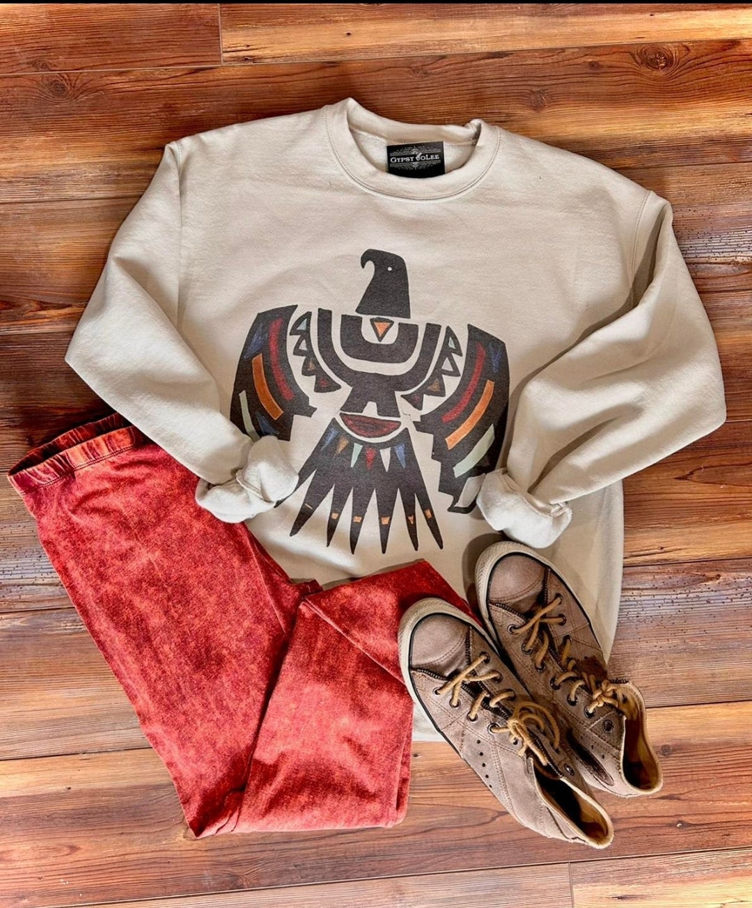 Thunderbird Crewneck Sweatshirt: Vintage Inspired Boho Pullover - Etsy