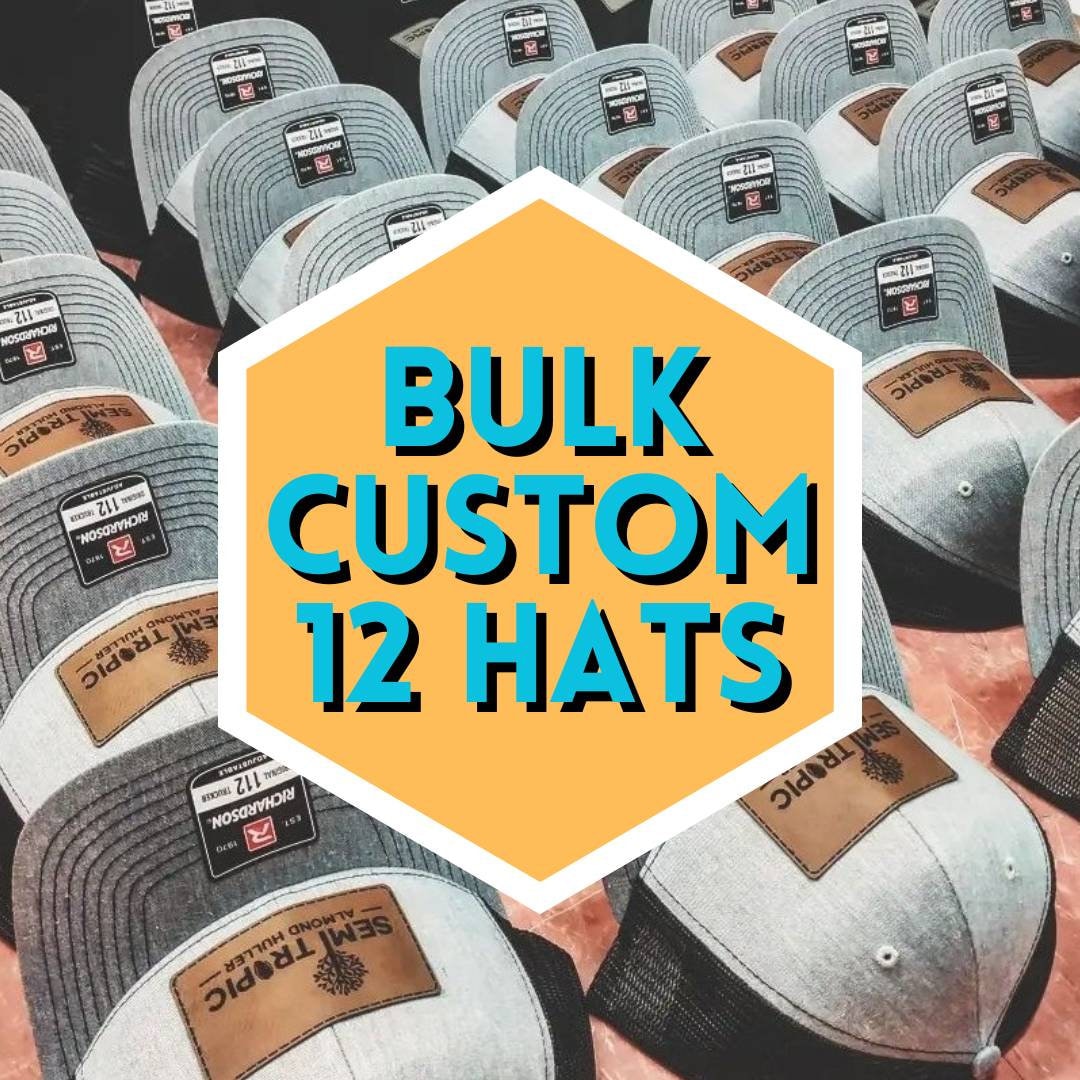 Bulk Custom Leather Patch Trucker Hat: Company Logo Hats - Etsy