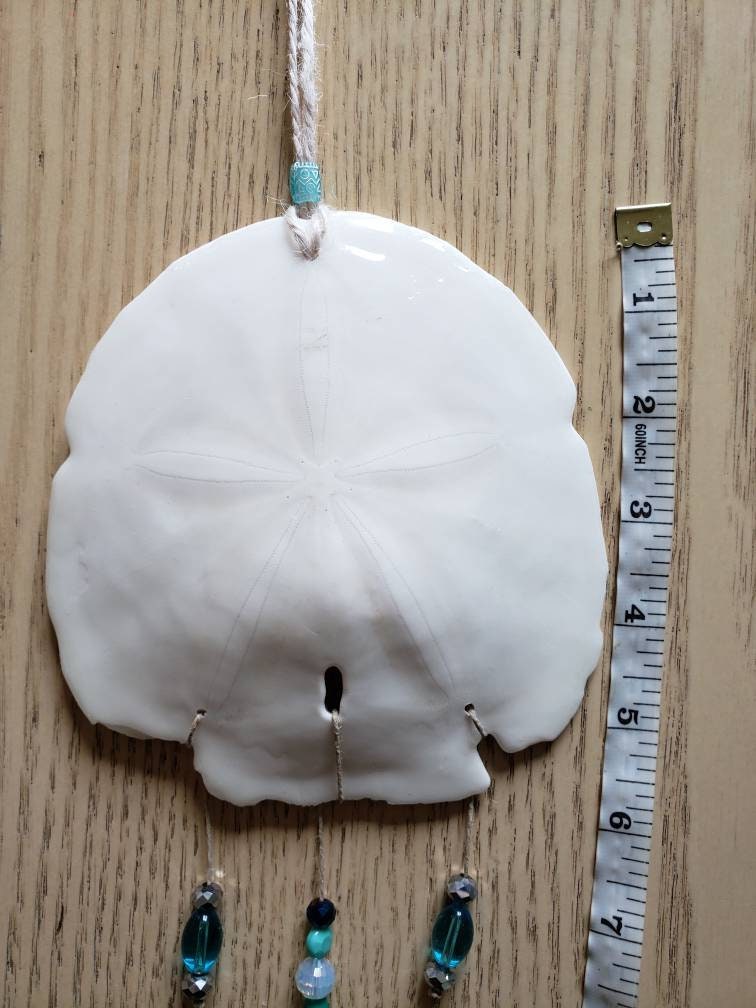Arrowhead Sand Dollar Ornament With Natural Shells and Beads, Sand ...