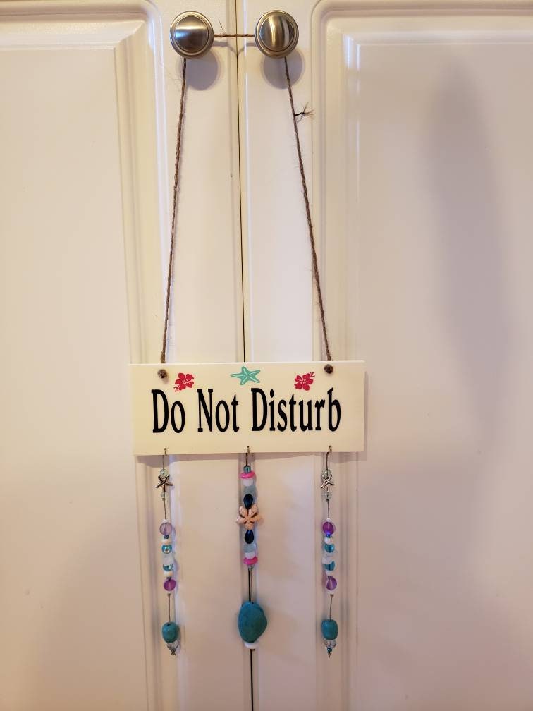 Do Not Disturb Hanging Sign With Beads Charms and Stone - Etsy