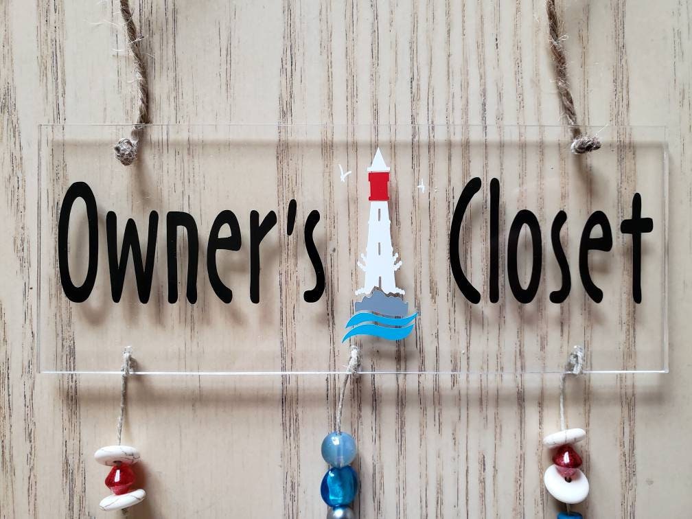 Clear Acrylic Owners Closet Sign With Charms Beads and - Etsy