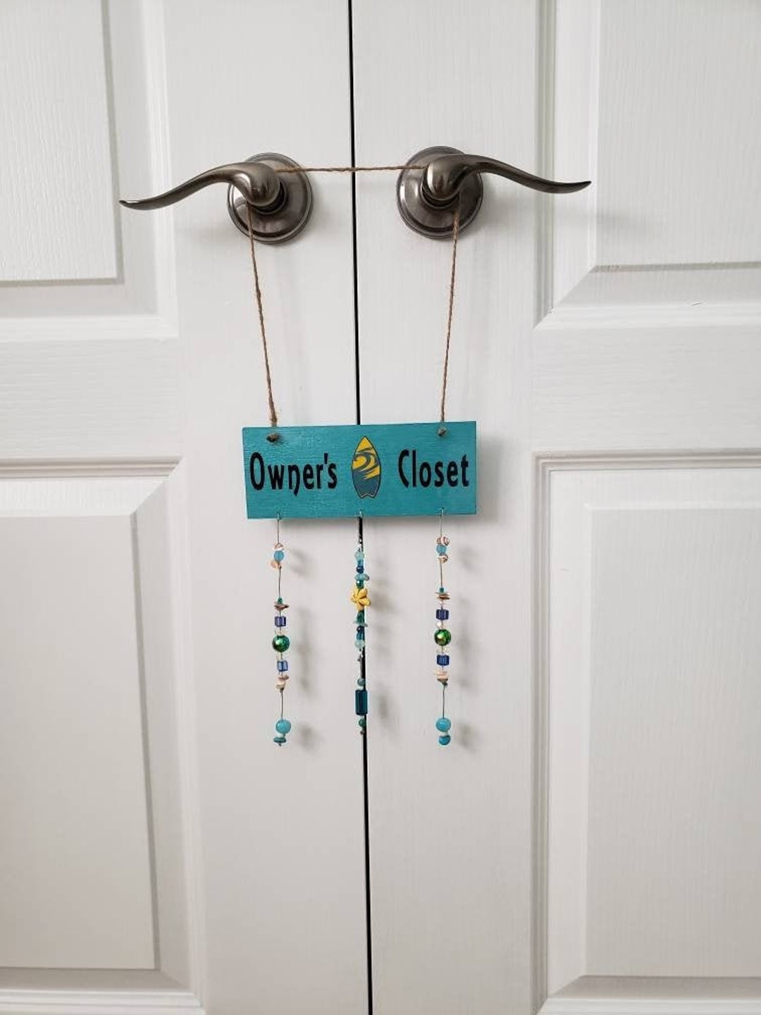 Owners Closet Sign With Shells, Charms, Beads and Pineapple Details ...