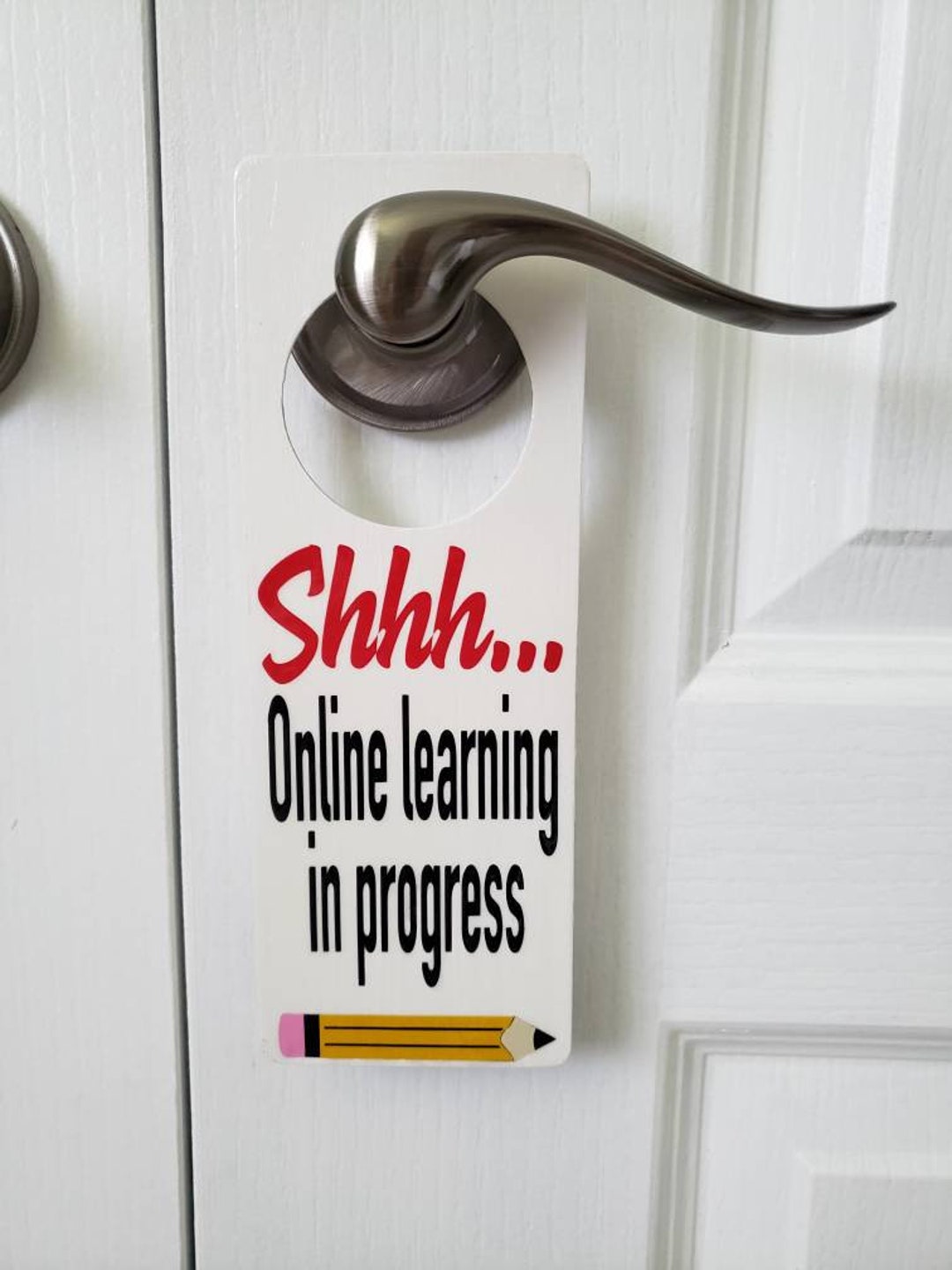 Online Learning Sign, Door Handle Sign, Privacy Sign, Student Study ...