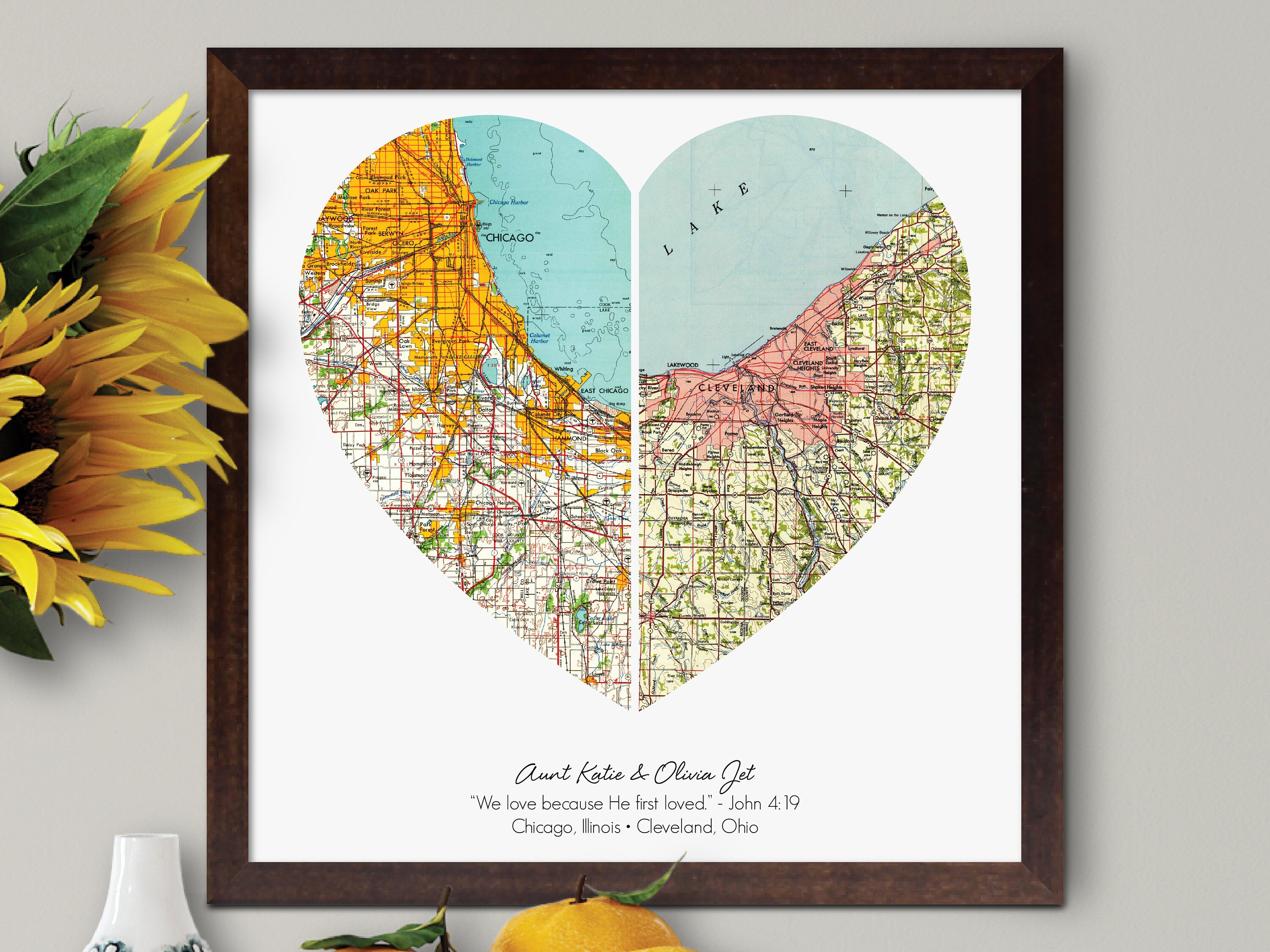 Long Distance Map Fairy Godmother Gift From Godson | Etsy