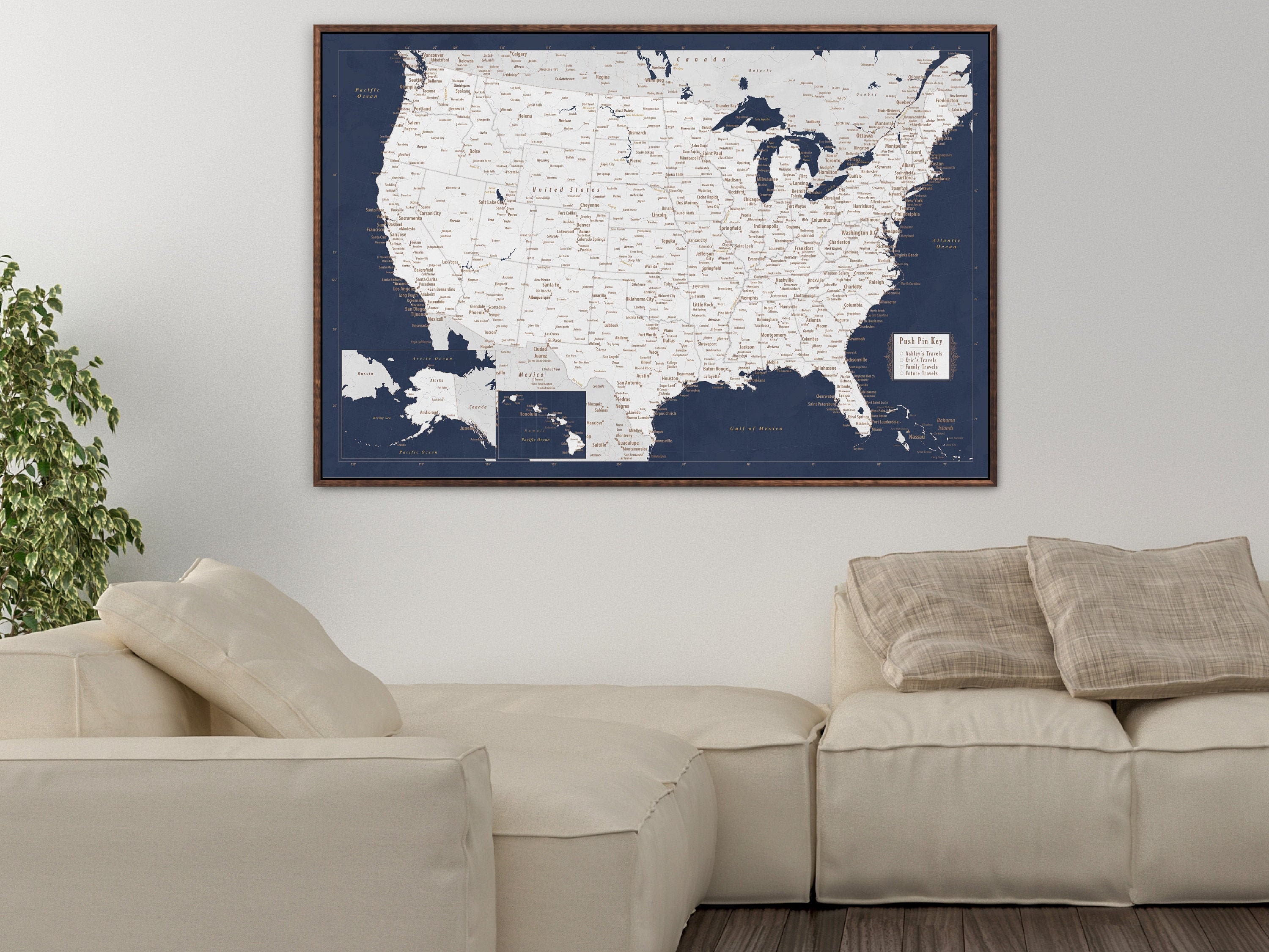 United States Map, Push Pin Map, USA Map Push Pin, US Map, Travel Map ...