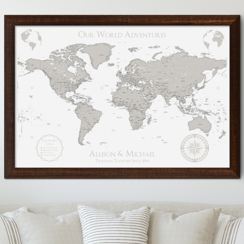Push Pin Map - Etsy