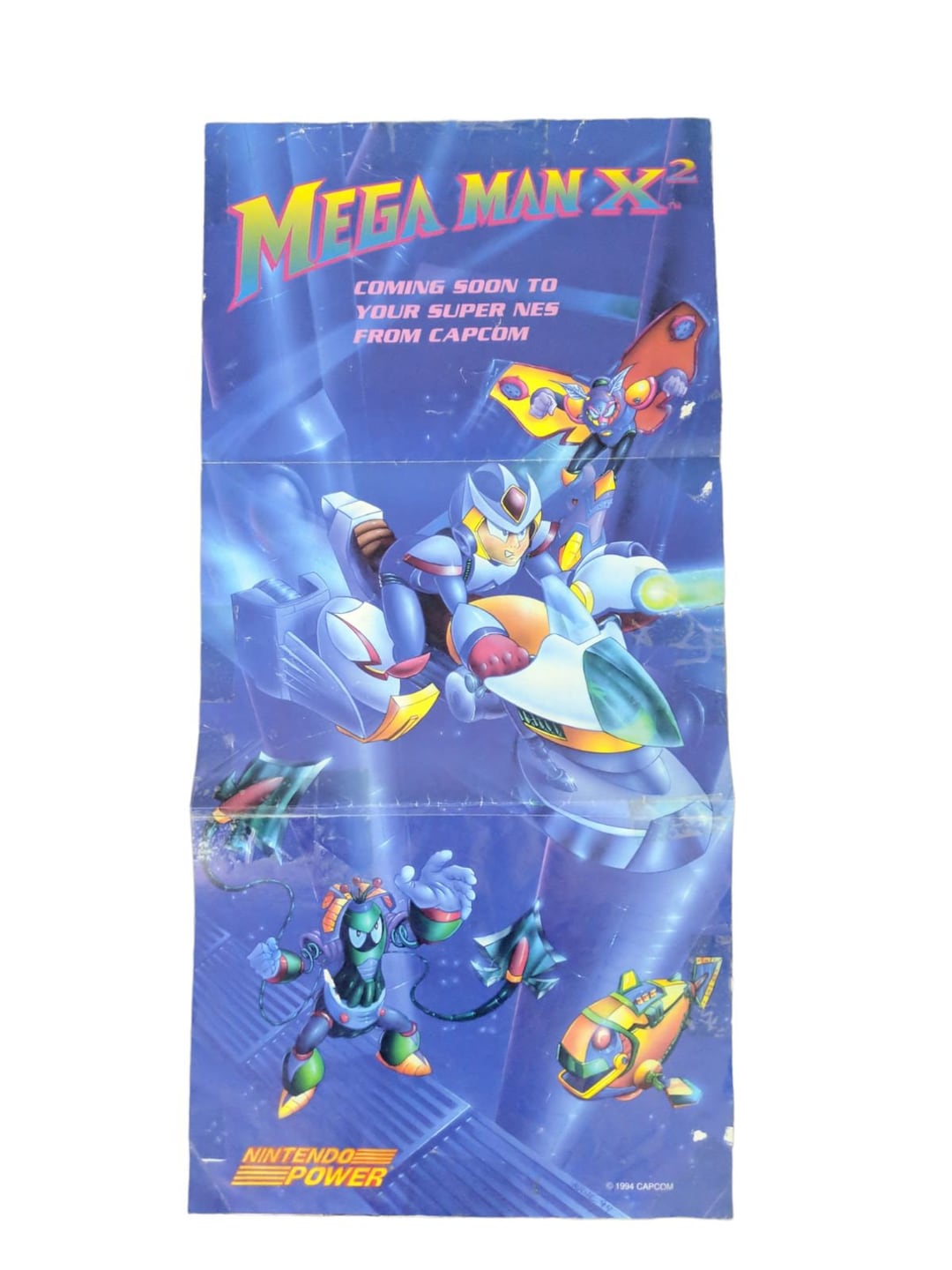 Poster Mega Man X2 X 2 SNES Super Nintendo Power Poster 1995 Capcom ...