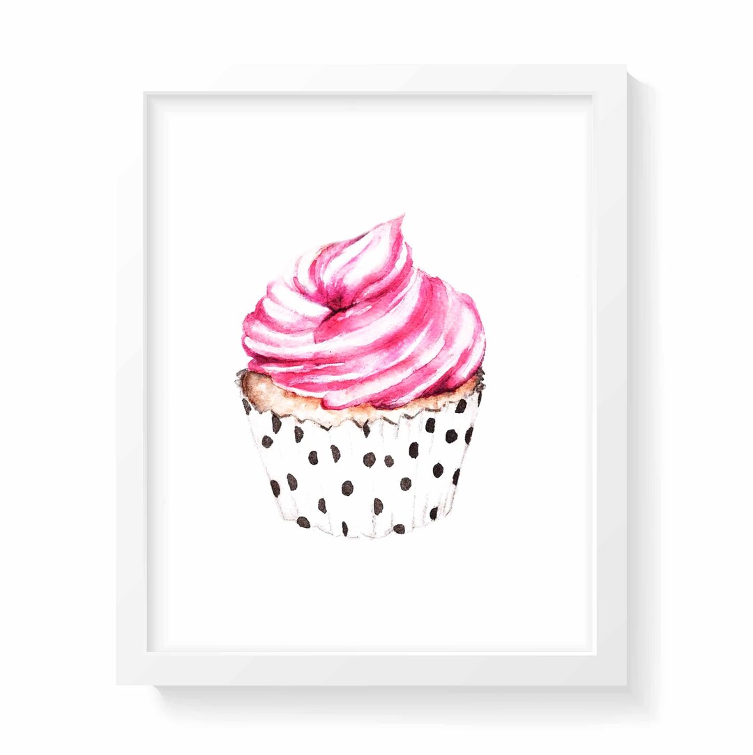 PRINTABLE Cupcake INSTANT DOWNLOAD| Cupcake Art, Cupcake Watercolor ...