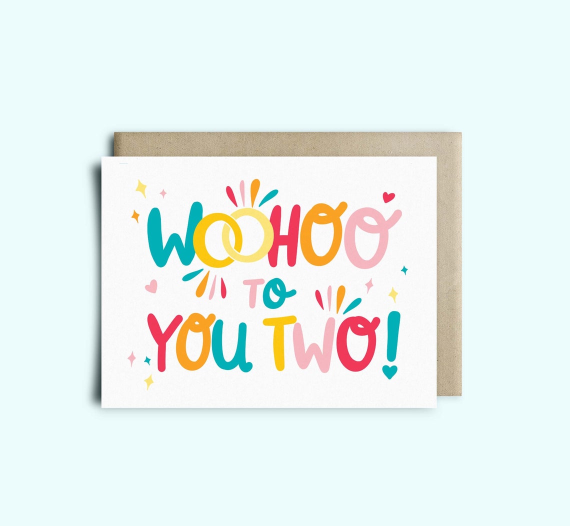 Woohoo Wedding Card Wedding Card Congratulations Card Funny - Etsy