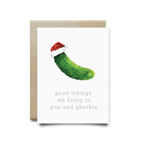 PRINTABLE Pickle Christmas Card Holiday Card Pickle Card | Etsy