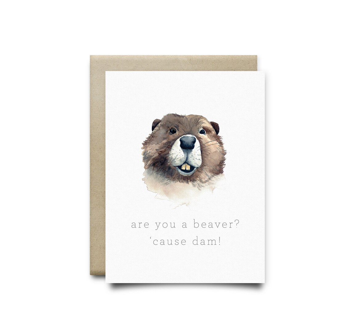 PRINTABLE Beaver Greeting Card | Anniversary Card | Valentine's Day ...