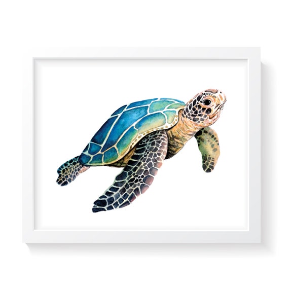 PRINTABLE Sea Turtle INSTANT Downloadsea Turtle Artsea - Etsy