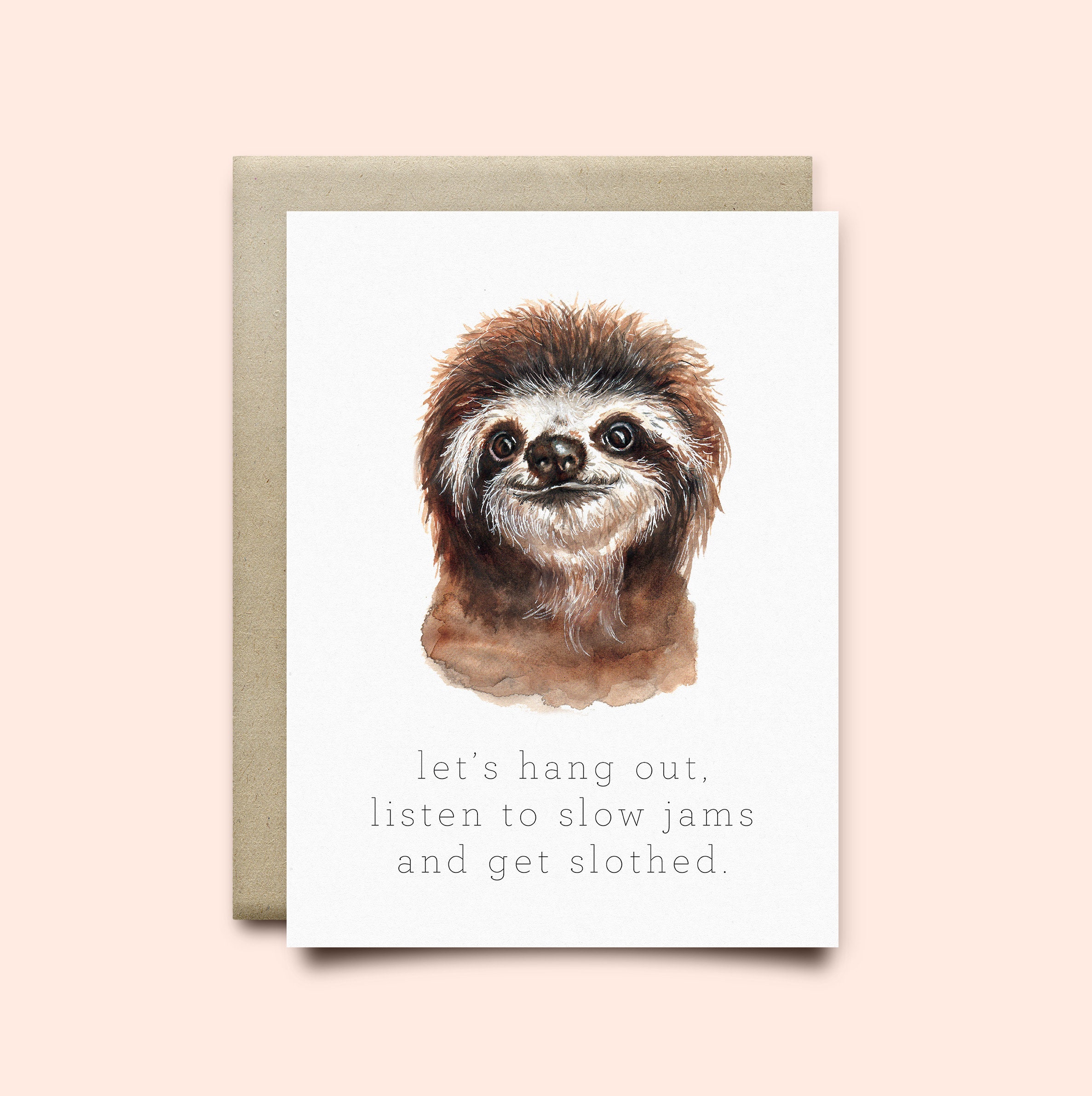 Greeting Cards Paper 3D birthday card Sloth Greetings Card Cute card ...