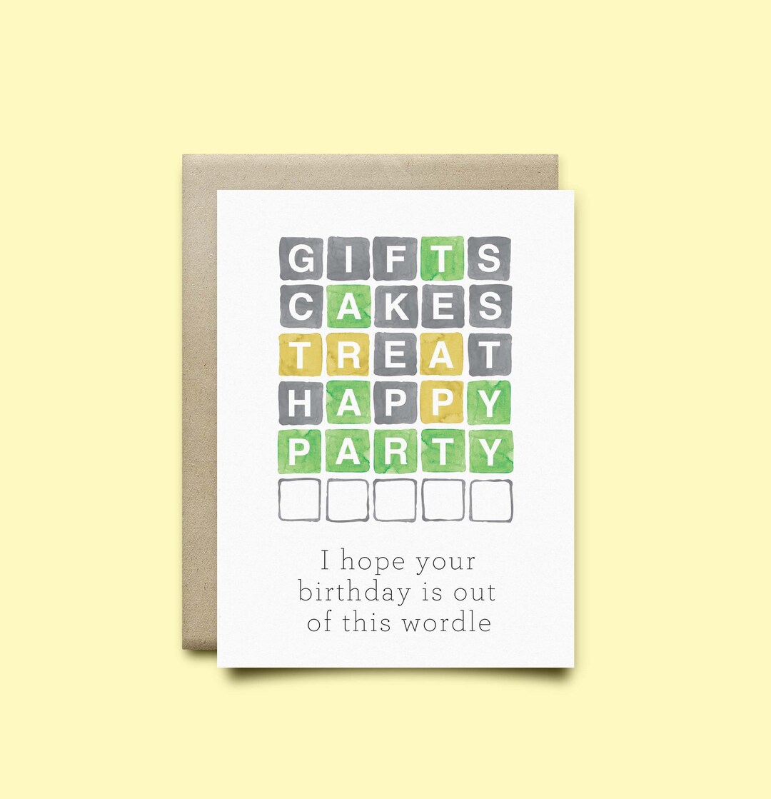 Wordle BIRTHDAY Card | Birthday Card |wordle Card,funny Birthday Card ...
