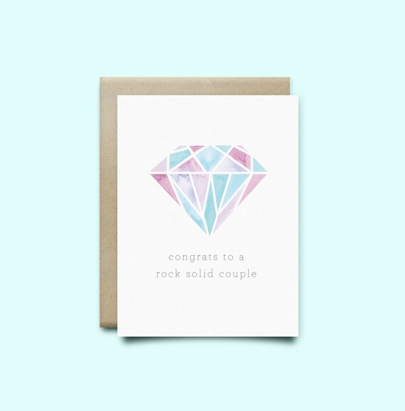 Diamond Wedding Card Wedding Card Congratulations Card - Etsy