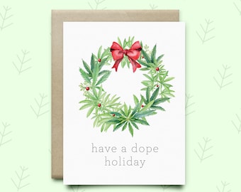 Weed Christmas Card - Etsy