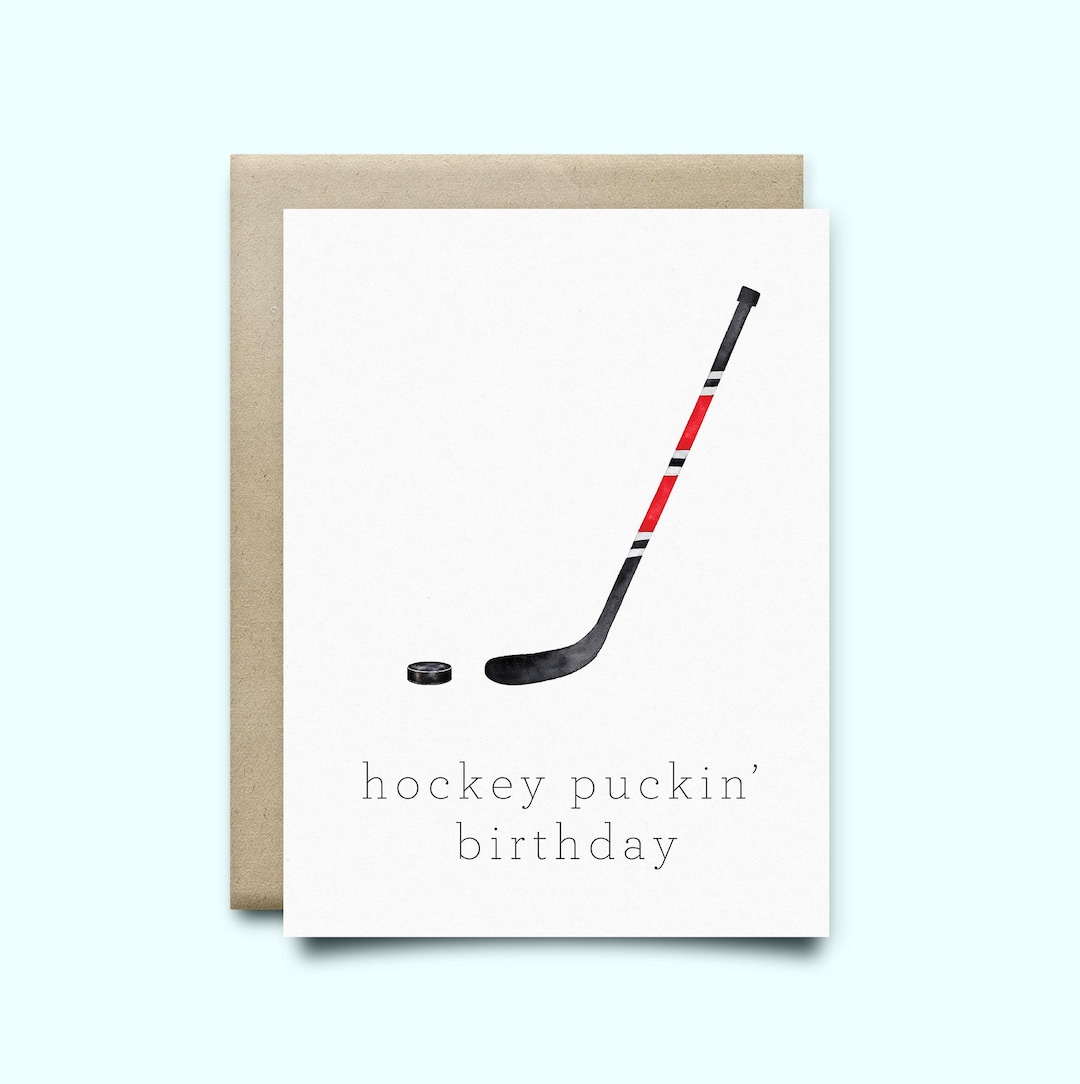 Hockey Birthday Card, Birthday Card, Punny Card, Funny Card, Funny ...