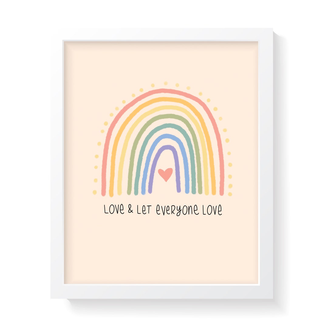 PRINTABLE Love Everyone Illustration, LGBTQ Illustration,diversity Art ...