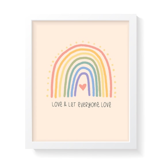 PRINTABLE Love Everyone Illustration LGBTQ | Etsy