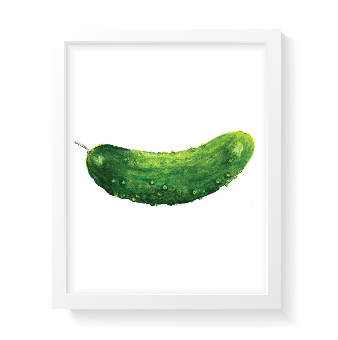 PRINTABLE Pickle Art, Watercolor Printable, Pickle Print, Pickle Art ...