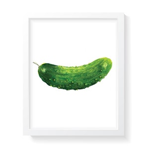 PRINTABLE Pickle Art Watercolor Printable Pickle Print - Etsy