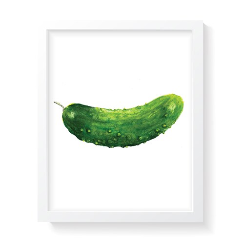 PRINTABLE Pickle Art Watercolor Printable Pickle Print - Etsy