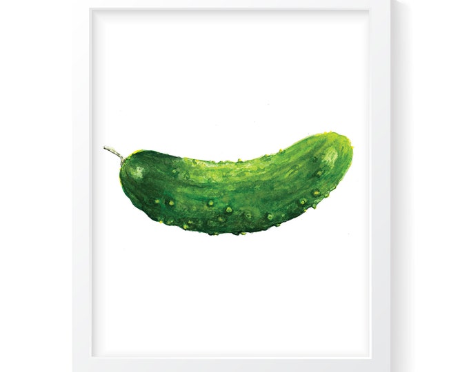 PRINTABLE Pickle Art, Watercolor Printable, Pickle Print, Pickle Art ...